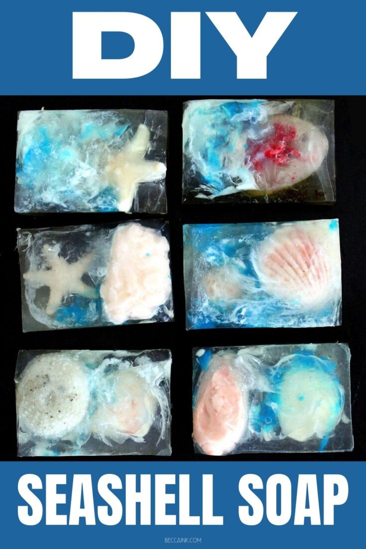 Seashell Soap DIY: A Fun Summer Melt and Pour Soap Recipe - Becca Ink
