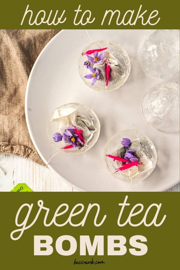 How to Make Green Tea Bombs with Edible Flowers - Becca Ink