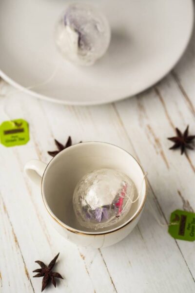 How to Make Green Tea Bombs with Edible Flowers - Becca Ink