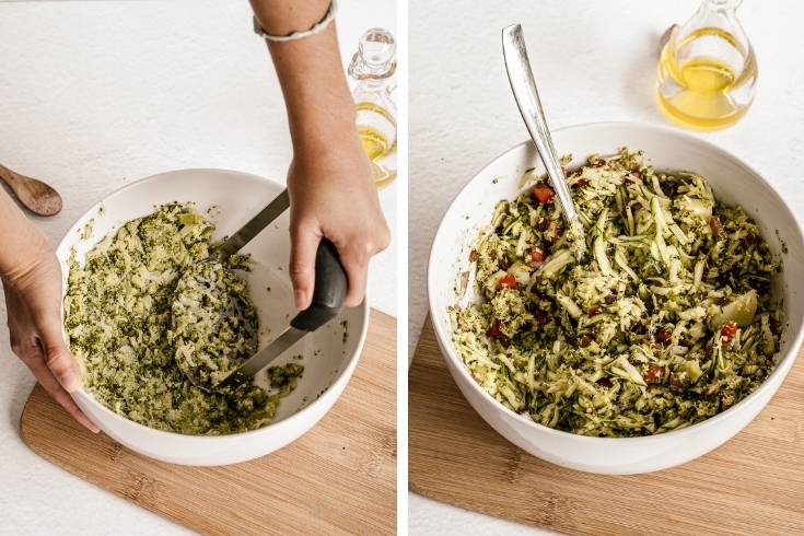 How to Make Healthy Zucchini Fritters with Broccoli (Vegan Recipe)