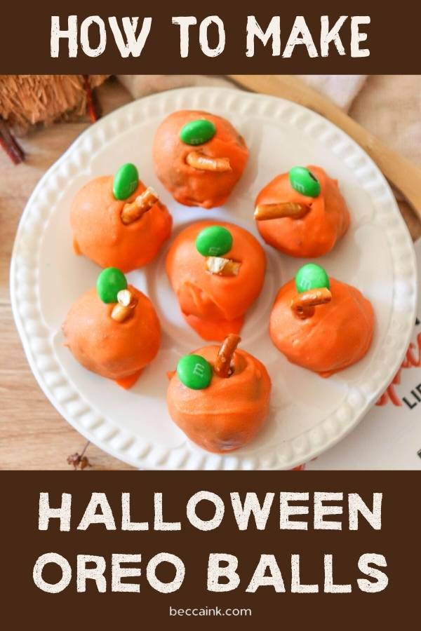 Halloween Oreo Balls: No Bake Dessert with Printable Labels